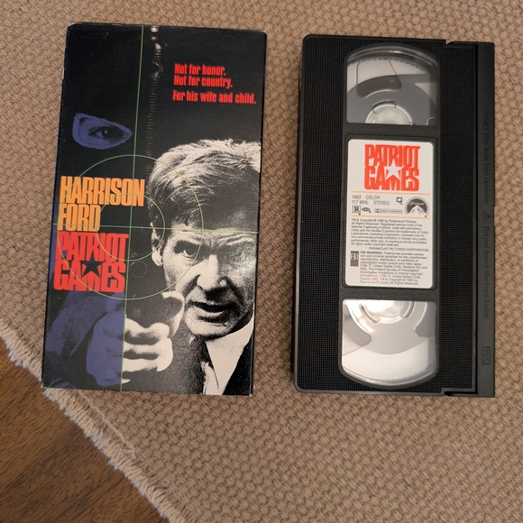 Paramount | Media | Harrison Ford Patriot Games Vhs Tape Black | Poshmark
